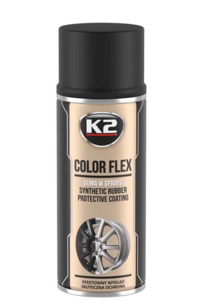 K2 COLOR FLEX CZARNY MAT 400 ML - Guma w sprayu > K2